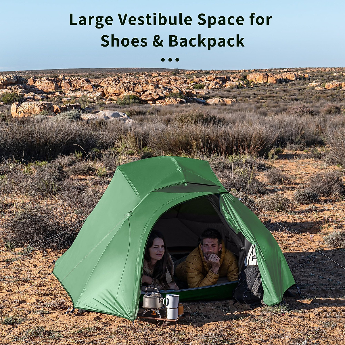 Naturehike Cloud-Up 3 Person Tent Lightweight Backpacking Tent with Footprint - 3 Season Free Standing Dome Camping Hiking Waterproof Backpack Tents