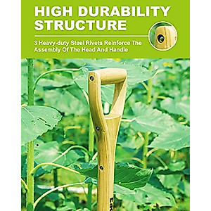 Garden Fork Heavy Duty Pitchfork for Digging Gardening Spade Fork 43 inch with D-Handle 4-Tine Pitch Fork Garden Tool for Spading Digging Turning Planting Cultivating Aerating Steel Compost Fork