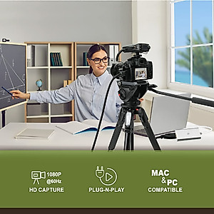 IOGEAR Upstream HDMI to USB-C Video Capture Adapter - 1080p 60Hz - Stream Live Audio/Video - Xbox - PS4 - Switch - DSLR Camcorders - Windows - Mac - GUV301