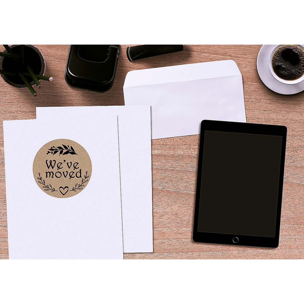 Top label We've Moved Stickers,New Home Address Envelope Seals,Moving Announcements Labels,2 Inch,240 Pcs Per Pack