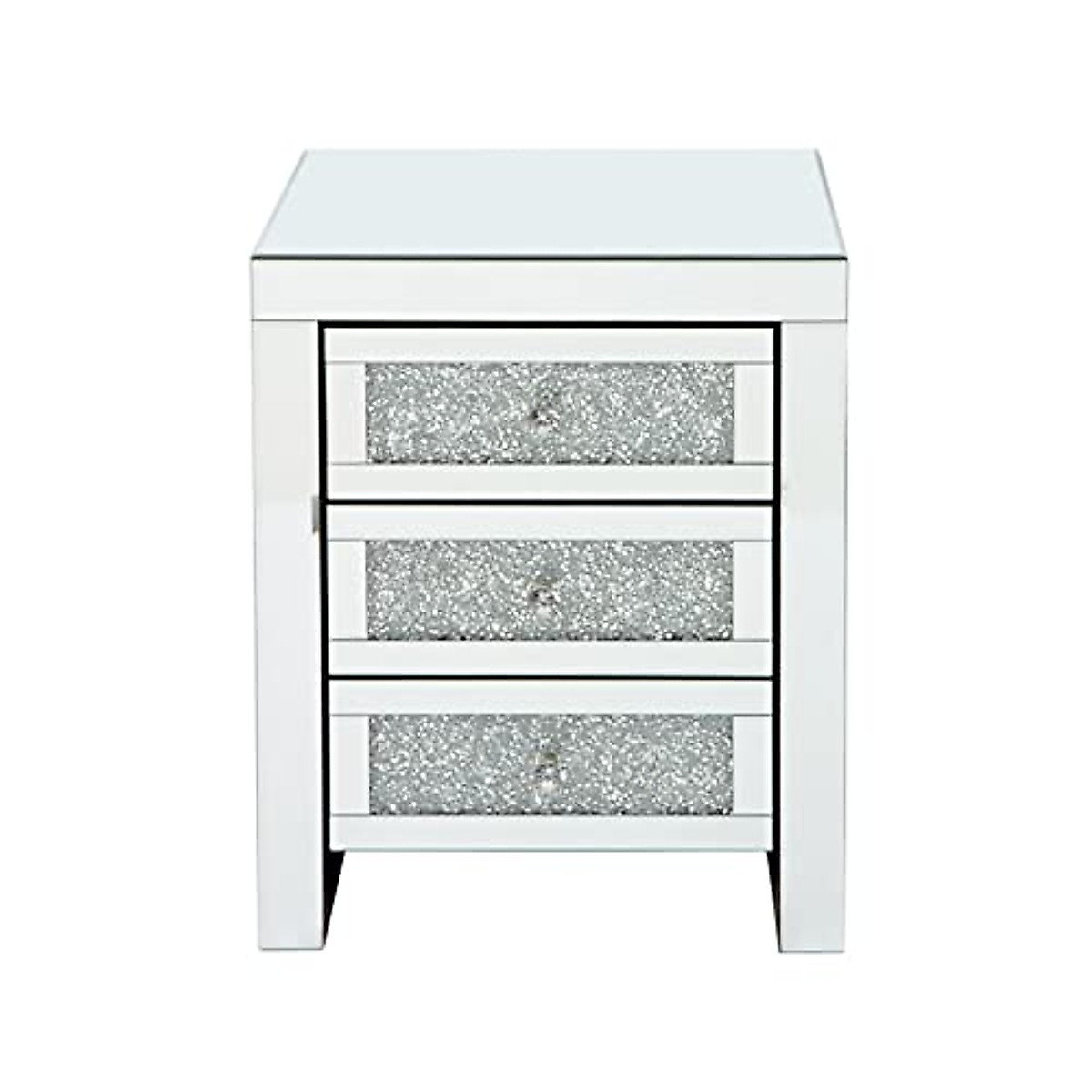 HIGOH Bedside Table Drawer Mirror Bedside Table Bedroom Cabinet Bedside Table Suitable for Bedroom Furniture