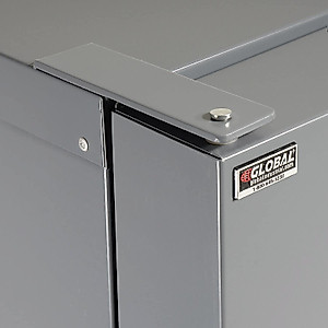 Global Industrial Bin Cabinet with 156 Blue Bins, 38x24x72, Assembled