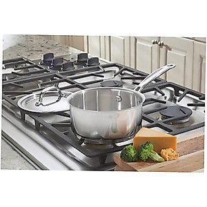 Cuisinart 8919-14 Professional Series 1-Quart Saucepan with Cover, Stainless Steel & 719-16 1.5-Quart Chef's-Classic-Stainless-Cookware-Collection, Saucepan w/Cover