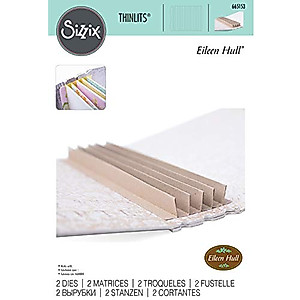 Sizzix Thinlits Die Set 2PK Bookbinding & Label by Eileen Hull, 665153, Multicolor