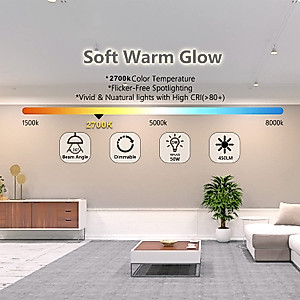 MR16 LED Bulb, 50W Halogen Equivalent, 5W 12V 3000K Soft Warm White, 450Lm GU5.3 Bi-Pin Base, 12V Spotlight Bulb, 40 Degree Spot Lighting For Indoor/Outdoor Landscape Track Bulbs-Not Dimmable (6 Pack)