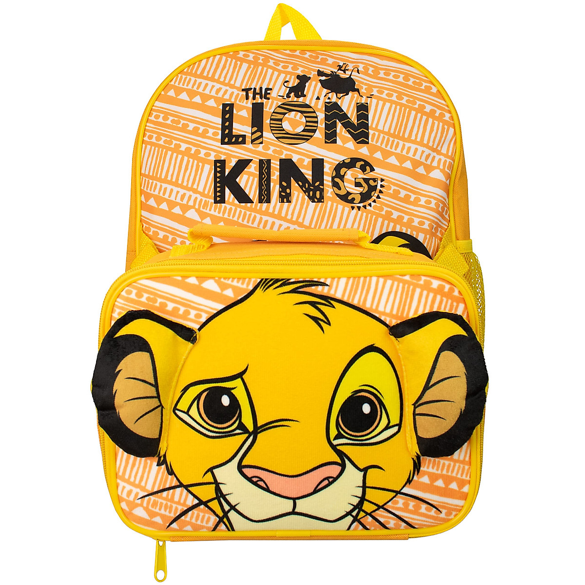 Disney Kids Backpack and Lunchbag Set Lion King Yellow