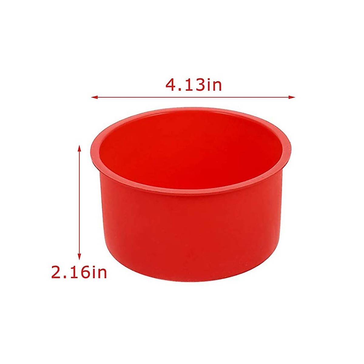 4 Inch Silicone Cake Mold Baking Pan Round 4 Inch Non-Stick Bakeware Pan Reusable Mini Cake Pan for Oven Blue,Red