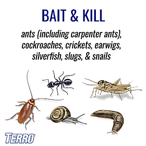 TERRO T2600 Perimeter Ant Bait Plus - Outdoor Ant Bait and Killer - Attracts and Kills Ants, Carpenter Ants, Roaches, Crickets, Earwigs, Silverfish, Slugs and Snails - 2 Pack, 4Lbs