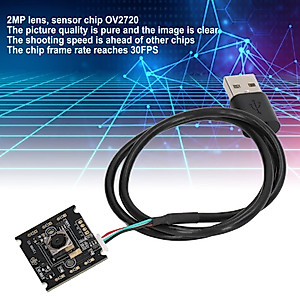 Camera Module, 2MP Autofocus OV2720 30FPS USB Distortion Free Output Camera Module 1920 X 1080
