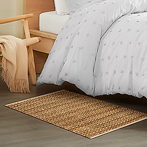 Jute Cotton Patsan Rug 24x36 inches (2x3 Feet) Farmhouse Style,Indoor Entryway Rug, for Room Doorway of Your Home, Hand Woven by Skilled Artisans_Natural Jute Cotton Rug