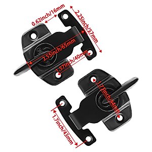 SDTC Tech 2 Pack Dining Table Locks Heavy Duty Dining Training Table Latches Metal Spring Leaf Buckles Connector for Table Leaf, Extension Tables, Conference Tables (Black)