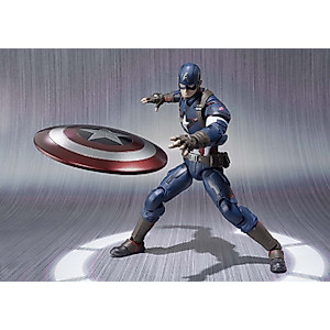 Bandaï SH Figuarts Avengers Captain America About 155mm ABS u0026 PVC Painted Action Figure