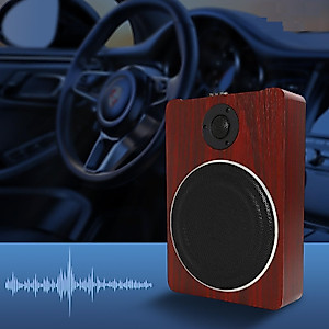 Leweiiq Car Under-Seat Active Subwoofer Power Amplifier Bass HiFi Slim Speaker, 8'' 600W Low Profile Under-Seat Active Powered Car Subwoofer for Car Boat RV ATV (Wood)