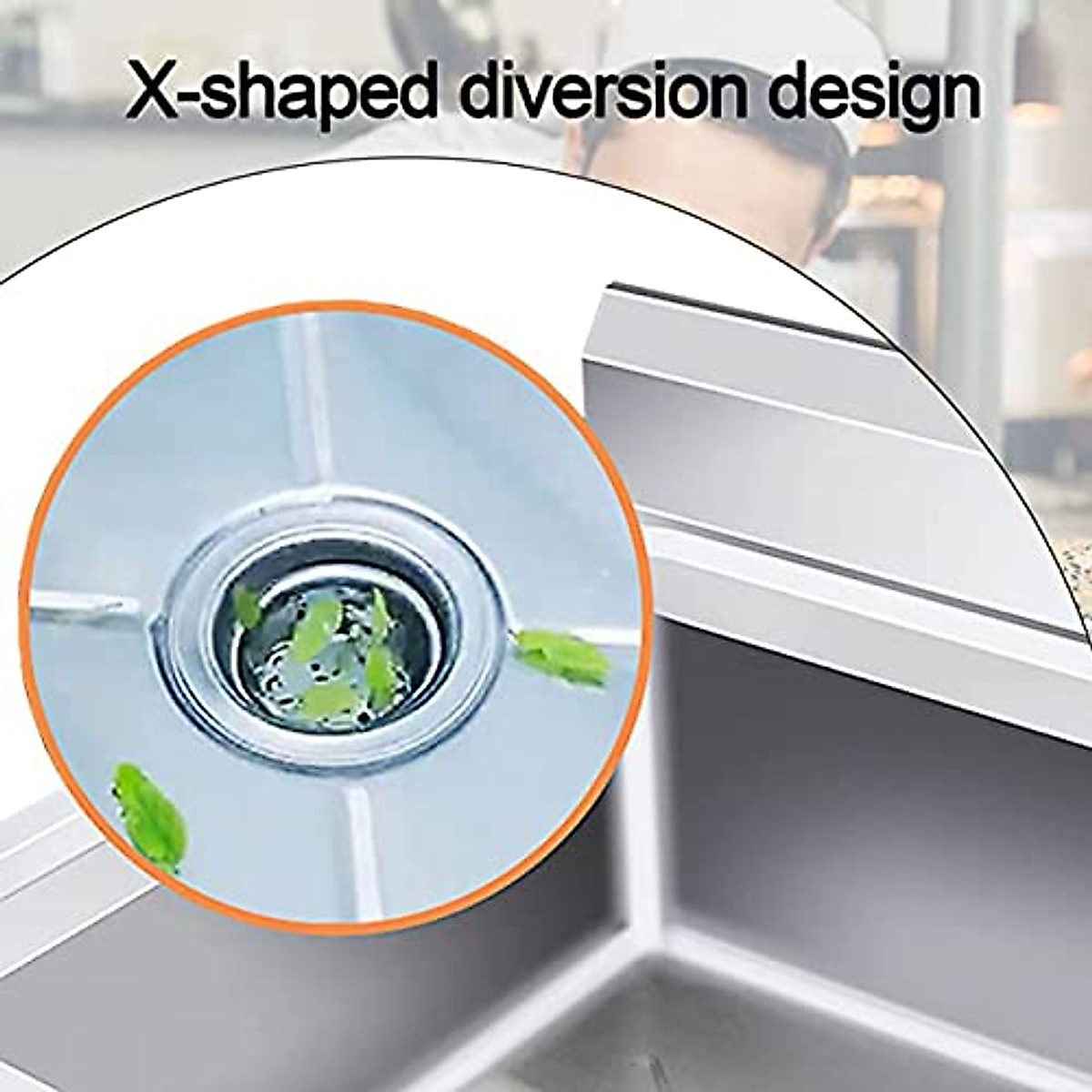 Vertical Kitchen Sink, Single Bowl Sink Commercial Catering Sink 304 Stainless Steel Kitchen Sink Freestanding Wash Basin Multifunctional Sink with Bracket Drawing Process (60 * 60 * 80cm)