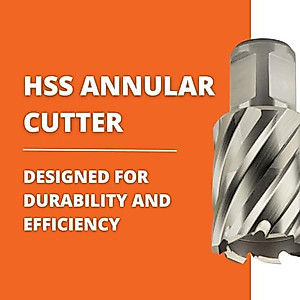 Jancy Slugger by Fein - HSS Annular Cutter with Premium M2 High Speed Steel - 3/4" Straight Shank, 1" Depth, 1" Diameter - 63134254041