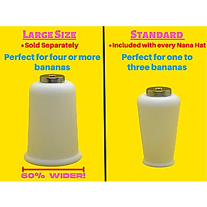NANA HATS Banana Preserver | Keep Bananas Fresher for Longer | Includes Standard Size BPA-Free Silicone Cap with Magnet | Monkey