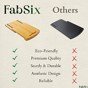 FabSix Bamboo Kitchen Appliance Slider for Counter - Small Appliance Slider - Under Cabinet Sliding Tray for Counter - Sliding Tray for Coffee Maker, Appliance Sliders for Kitchen Appliances.