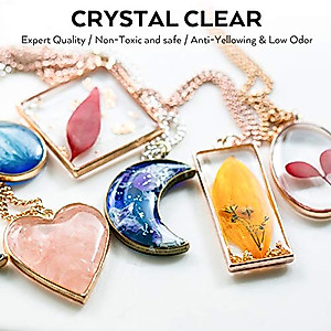 Nicpro 8 Ounce Crystal Clear Epoxy Resin Kit, Food Safe DIY Starter Art Resin for Craft, Canvas Painting, Molds Pigment Jewelry Making, Resin Coating and Casting