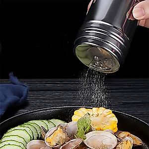 3 Pieces Shaker Seasoning Cans with Rotating Cover Steel seasoning Seasoning Bottle with Stainless Spice Shaker for Cooking Kitchen Gadget