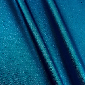 Silky Satin Charmeuse Solid Peacock, Fabric by the Yard