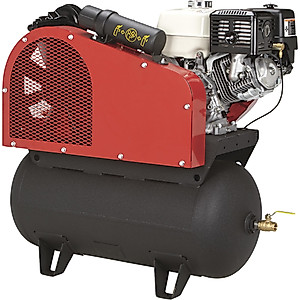 NorthStar Portable Gas Powered Air Compressor - Honda GX390 OHV Engine, 30-Gallon Horizontal Tank, 24.4 CFM at 90 PSI