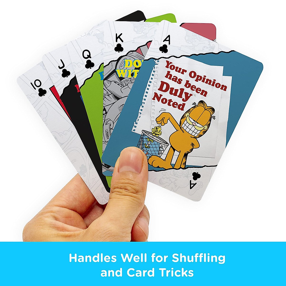 AQUARIUS Garfield Playing Cards - Garfield Themed Deck of Cards for Your Favorite Card Games - Officially Licensed Garfield Merchandise & Collectibles