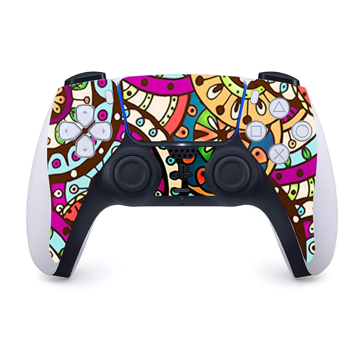 ITS A Skin Skins Compatible with Sony Playstation 5 Console Disc Edition - Protective Decal Overlay Stickers wrap Cover - Ethnic Circles Pattern