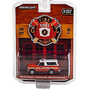 Greenlight 67030-E Fire & Rescue Series 3 - 1996 Bronco - FDNY The Official Fire Department City of New York 1:64 Scale