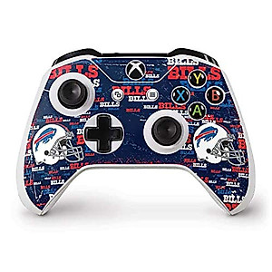 Skinit Decal Gaming Skin Compatible with Xbox One S Controller - Officially Licensed NFL Buffalo Bills - Blast Alternate Design