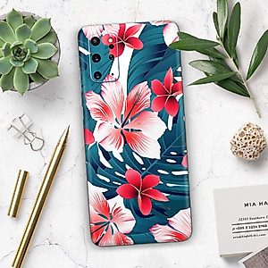 DesignSkinz Tropical Summer Vivid Floral Protective Vinyl Decal Wrap Skin Cover Compatible with The Samsung Galaxy S20 (Screen Trim & Back Glass Skin)