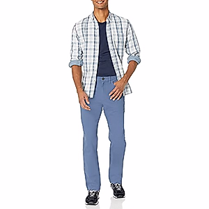 Amazon Essentials Men's Straight-Fit 5-Pocket Comfort Stretch Chino Pant (Previously Goodthreads), Denim, 42W x 36L