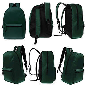 Moda West 15 Inch Bulk Backpacks with 36 Piece School Supply Kits - Case of 12 in 6 Assorted Colors