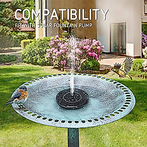 VIVOSUN 2-in-1 Outdoor Garden Bird Bath with Flower Planter Base, Weather-Resistant Garden Décor, 28” High Green