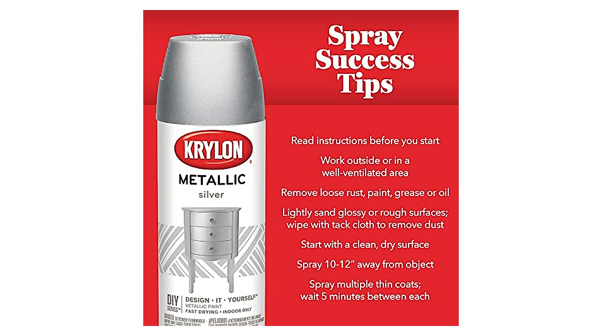 Krylon Metallic Brass Spray Paint - High-Gloss Finish | 11 Oz