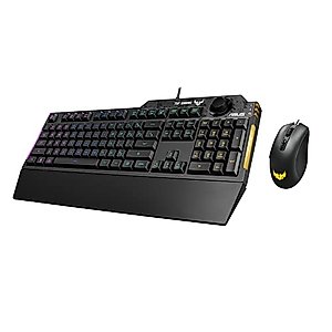 ASUS TUF Gaming Keyboard Mouse Combo | K1 RGB Keyboard, M3 Lightweight Mouse, Aura Sync RGB Lighting, Comfortable & Rugged Design, Armoury Crate Software, Programmable Buttons for PC Gamers