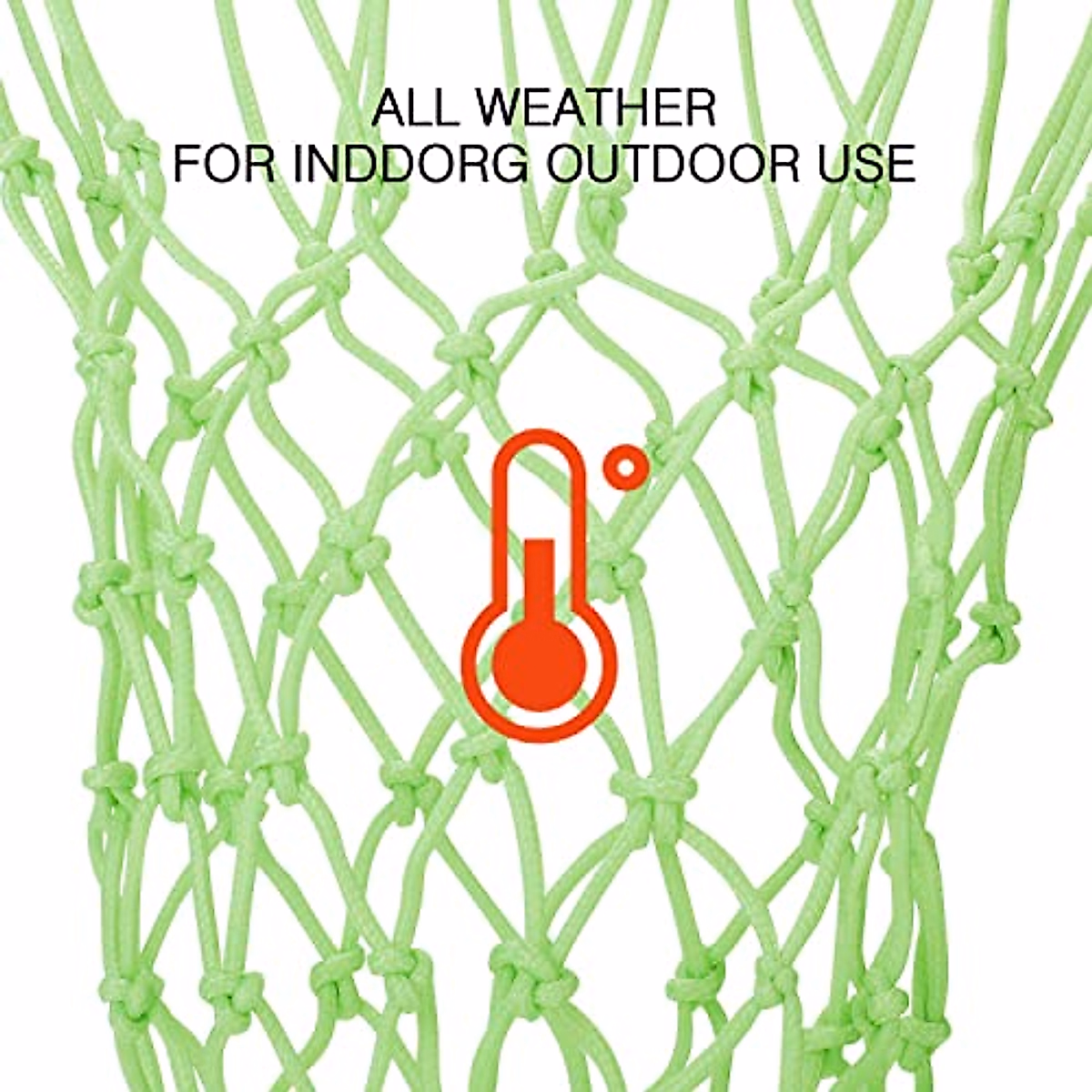 Glow in The Dark Basketball Net - Heavy Duty Outdoor Replacement Net for Basketball Hoops, Nylon Light-Up Hoop Net for Indoor and Outdoor Play, Durable Basketball Goal Net for Kids and Adults (1PCS)