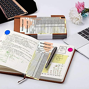 Reading List Bookmark Tracker 3 x 8" Personal Libraries Reading Page Cards Book Tracker Notecards Reading Log for Reading Student Lover Readers Literary Gifts,Book Accessories 50 Pcs