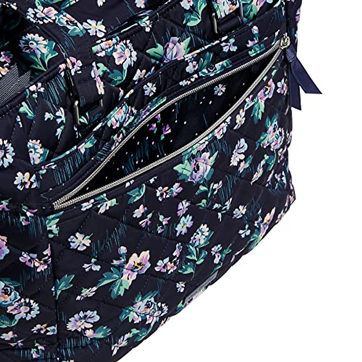 Vera Bradley Women's Performance Twill Work Tote Bag, Navy Garden, One Size