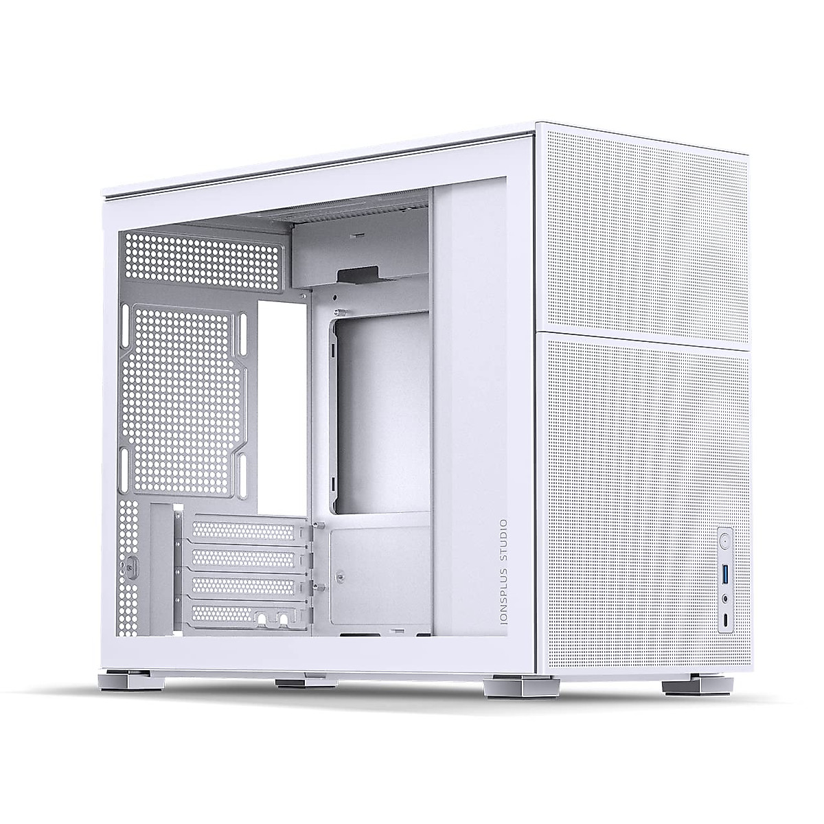 JONSBO D31 MESH White Micro ATX Computer Case, M-ATX/ITX Mainboard/Support RTX 4090(335-400mm) GPU 360/280AIO,Power ATX/SFX: 100mm-220mm Multiple Tool-Free Design,White