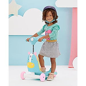 Skip Hop 3-in-1 Baby Activity Push Walker to Toddler Scooter, Zoo Unicorn