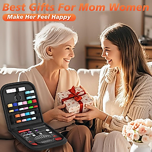 Coquimbo Sewing Kit Gifts for Women, Mom, Traveler, Adults, Beginner, Emergency, Sewing Supplies Accessories with Scissors, Thimble, Thread, Sewing Needles, Tape Measure etc (Black, S)