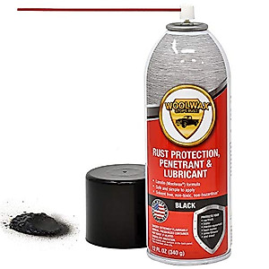 woolwax 12 Oz Undercoating Protection Aerosol Spray Can Black 3 Pack, Rust Inhibitor and Prevention, Anti Corrosion Multi Purpose Penetrant and Lubricant, Spray Can Extension Wand Included