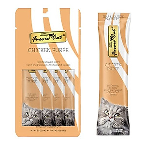 Fussie Cat Chicken Puree Grey 0.5 Ounce (Pack of 4)