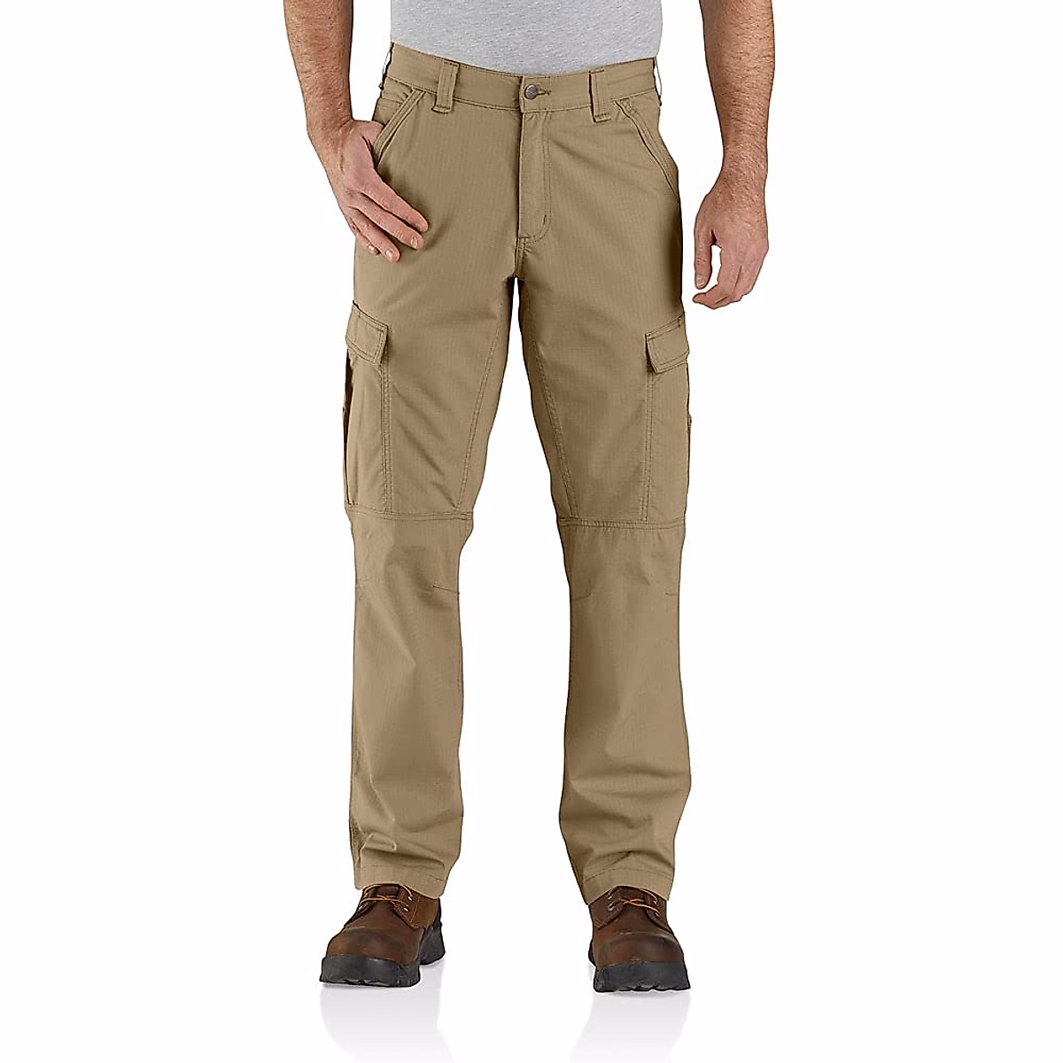 Carhartt Men's Force Relaxed Fit Ripstop Cargo Work Pant, Dark Khaki, 38 x 30