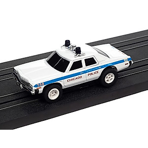Auto World SC372-4 The Blue Brothers Chicago Police 1974 Monaco HO Scale Electric Slot Car