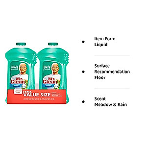 Mr. Clean Meadows and Rain Febreze Freshness Multi-Surface Cleaner 40 Fl Oz (Pack of 2) 80 Fl Oz