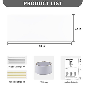 Window Air Conditioner, Side Insulated Foam Panel KT002WHITE, Summer/Winter Heat and Draft Insulation, One Piece Full Surround Insulation Panels Window Seal with 4 edging strips (WHITE)