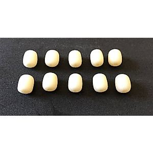 10 PCS Mini Beige Foam Covers Windscreen Windshield for Headset Lapel Microphones