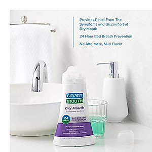 SmartMouth Activated Dry Mouth Mouthwash, Dry Mouth and Bad Breath Relief, Mint, 16 fl oz, 3 Pack