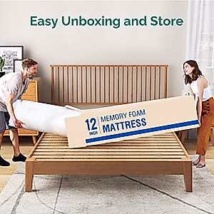 Airdown 12 Inch King Mattress, Green Tea Memory Foam Mattress, Medium Firm, CertiPUR-US Certified, Made in USA